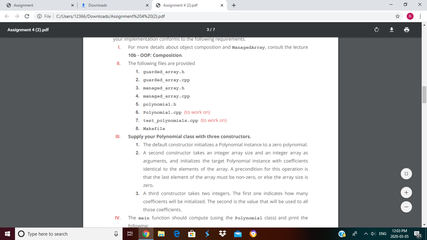 polynomials.cpp | Chegg.com