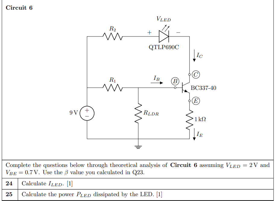 Solved Circuit 6Complete the questions below through | Chegg.com
