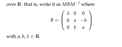 Solved "Partially diagonalize" the matrix | Chegg.com