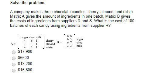 Solved Solve the problem. A company makes three chocolate | Chegg.com