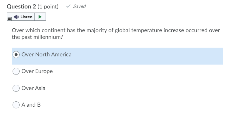 Solved Question 2 (1 point) Saved Listen Over which | Chegg.com