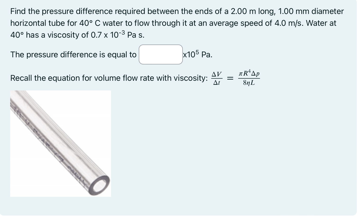 Solved Find the pressure difference required between the | Chegg.com