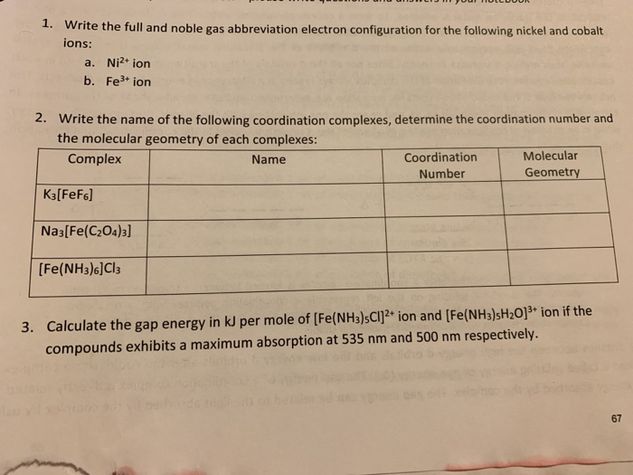 Solved Write the full and noble gas abbreviation electron | Chegg.com