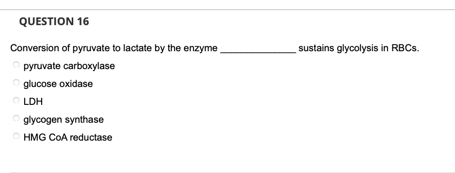 Solved Conversion of pyruvate to lactate by the enzyme | Chegg.com