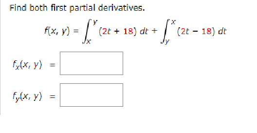 Solved Find both first partial derivatives. f(x, y) L = | Chegg.com