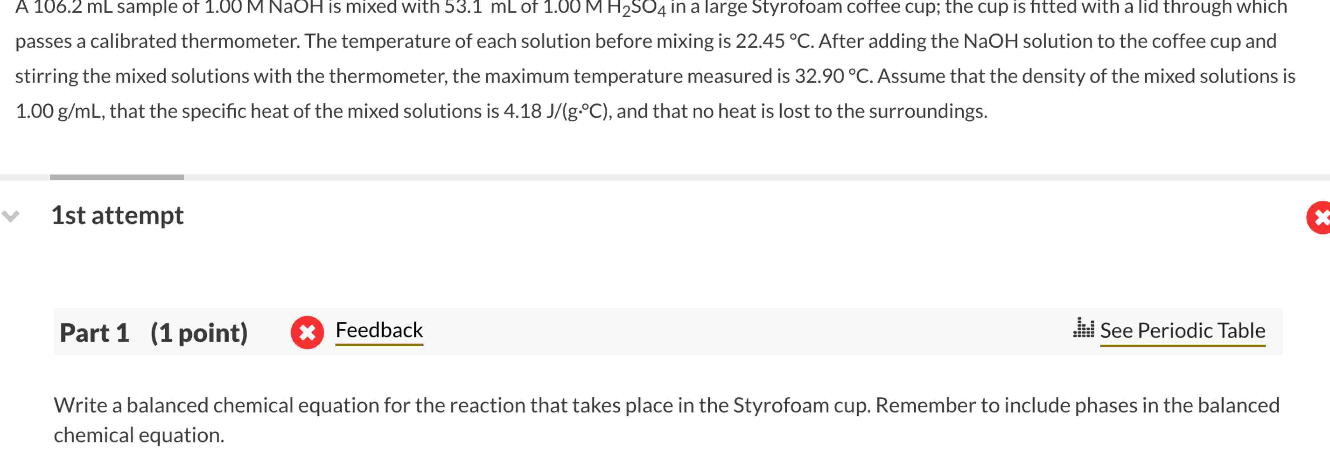 Solved A 106.2 mL ﻿sample of 1.00 M ﻿NaOH is ﻿mixed with | Chegg.com