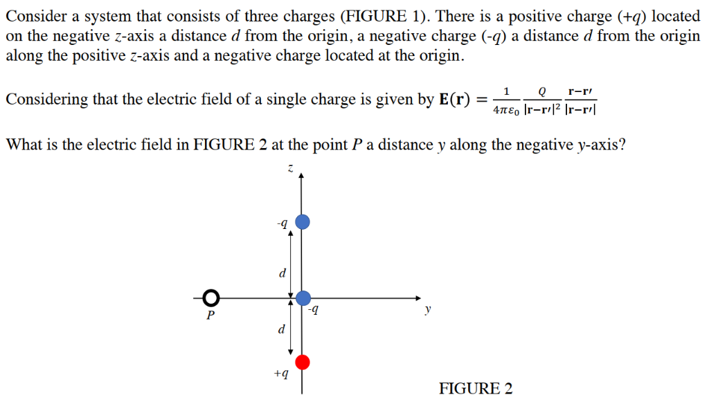 Solved Consider a system that consists of three charges | Chegg.com