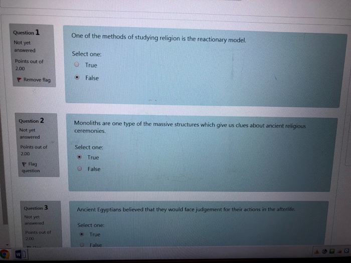 Solved Question 1 One of the methods of studying religion is | Chegg.com