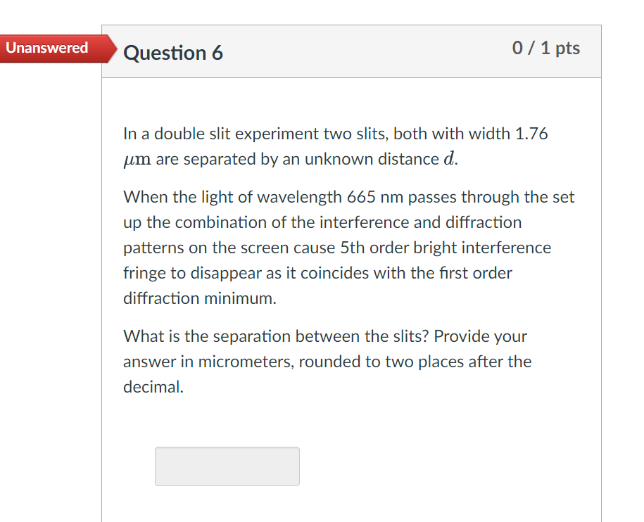 Solved In a double slit experiment two slits, both with | Chegg.com