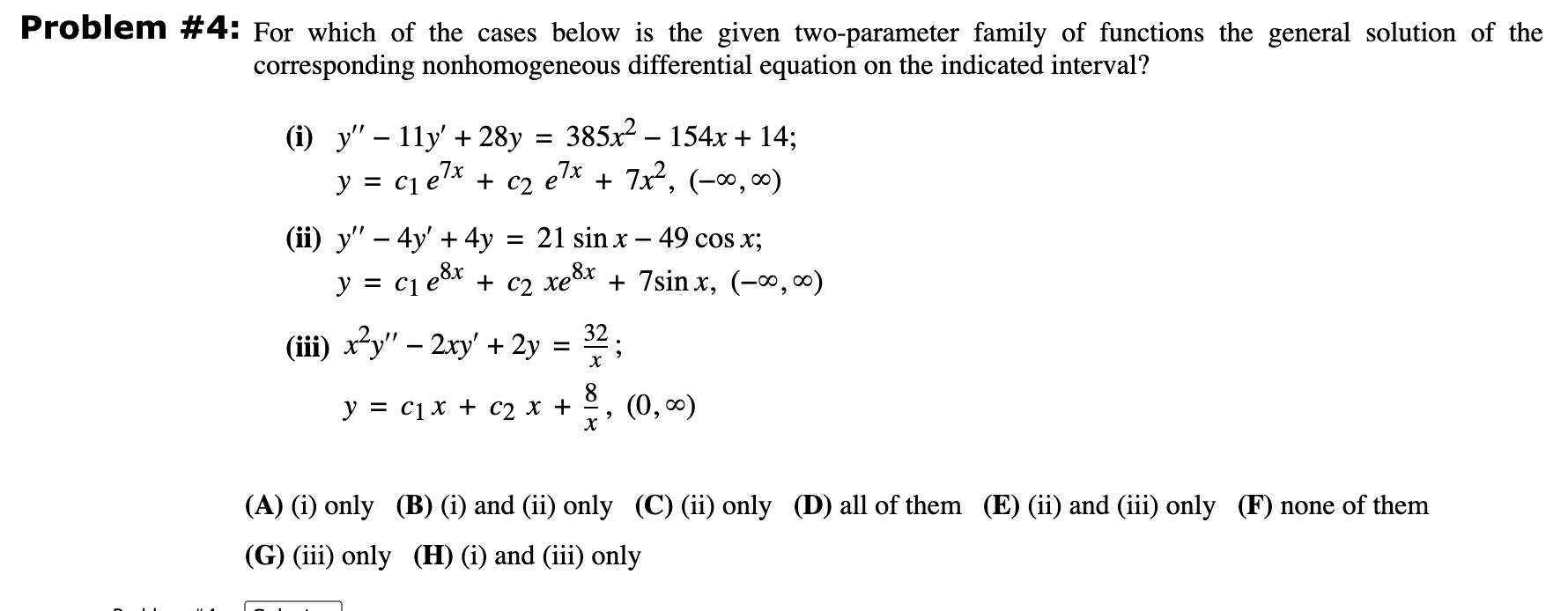 Solved For which of the cases below is the given | Chegg.com