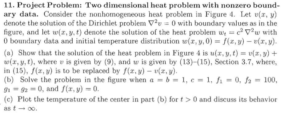 Solved 11. Project Problem: Two dimensional heat problem | Chegg.com