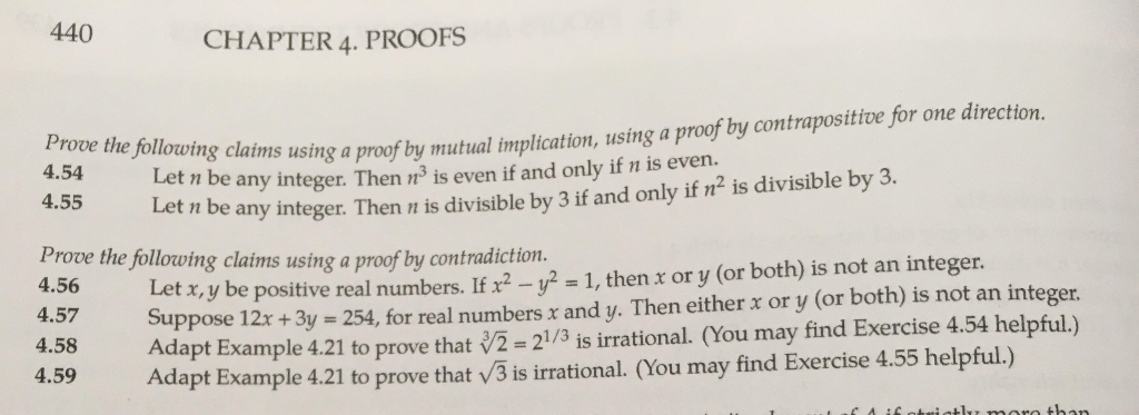 Solved 440 CHAPTER 4. PROOFS es usng a proof by mutual | Chegg.com