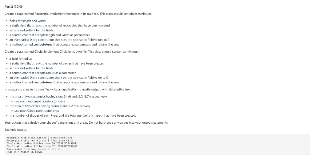 Solved In a new class, implement three methods that will | Chegg.com
