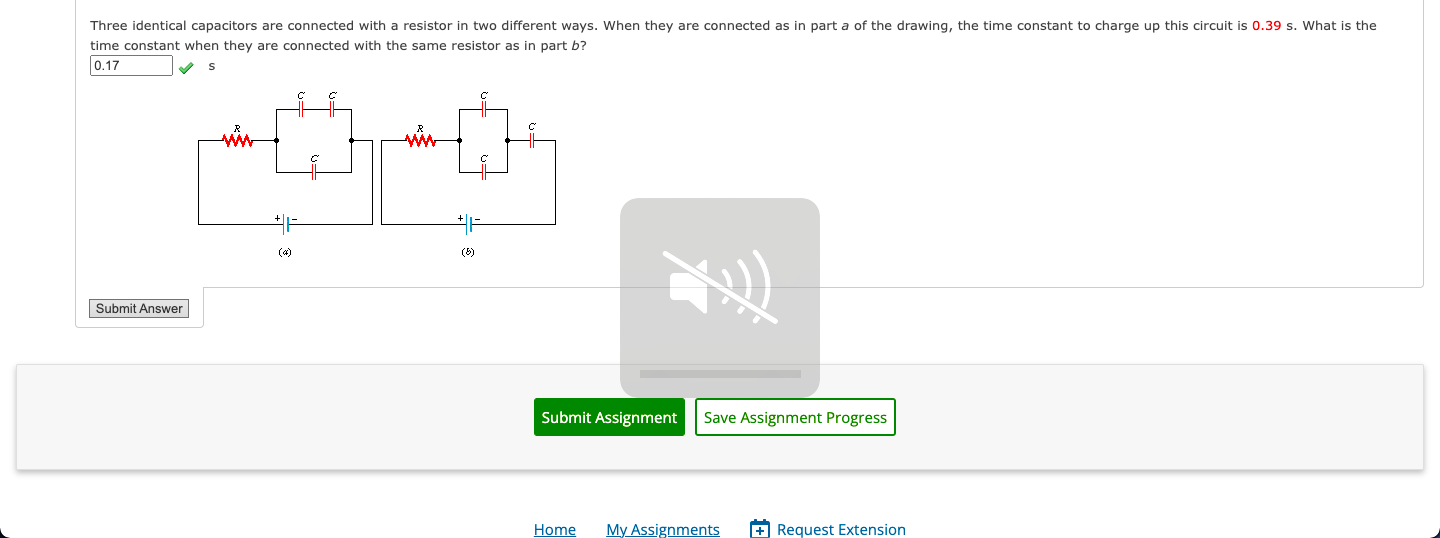 Solved Three identical capacitors are connected with a | Chegg.com