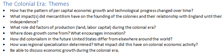 Solved The Colonial Era: Themes • How has the pattern of per | Chegg.com