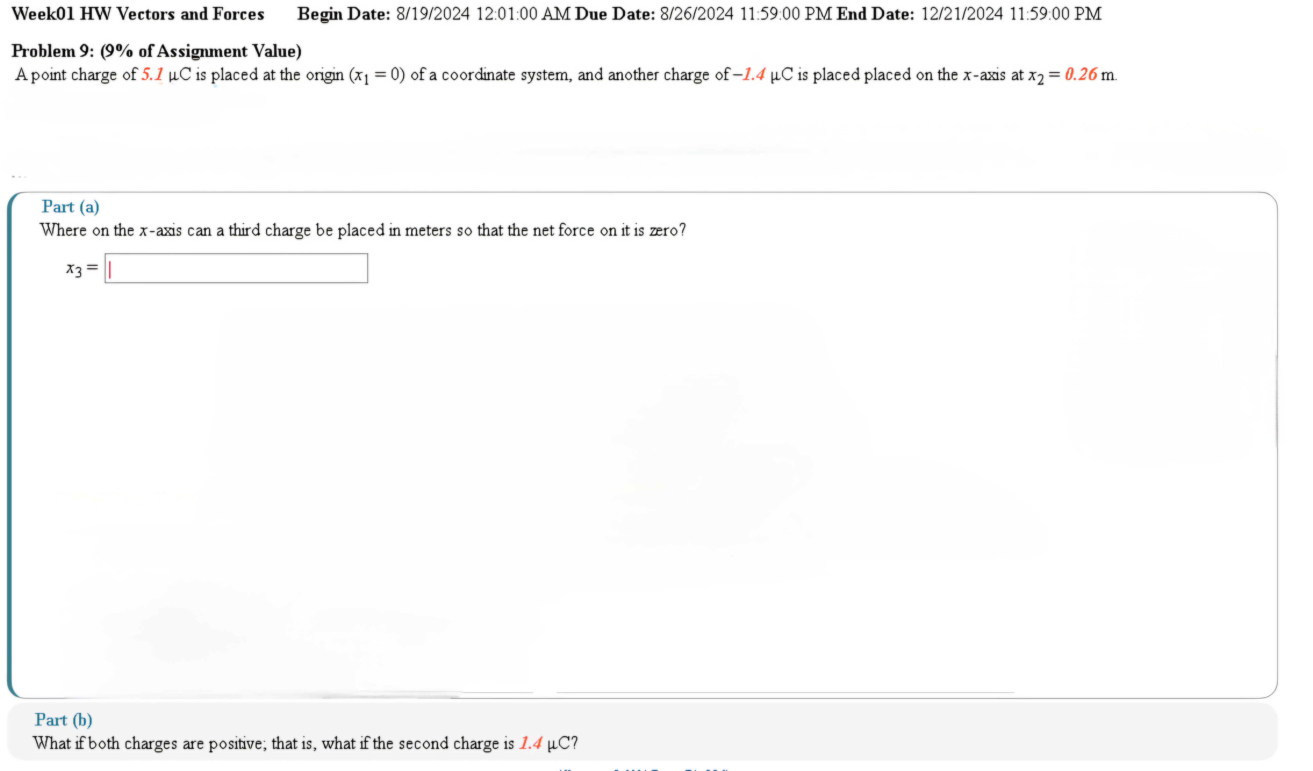 Solved Week01 ﻿HW Vectors and Forces Begin Date: | Chegg.com