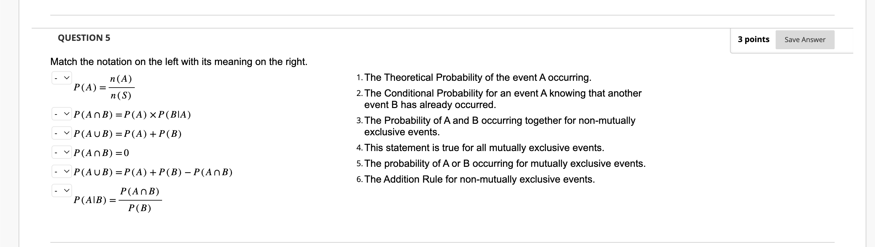 Solved Match the notation on the left with its meaning on | Chegg.com