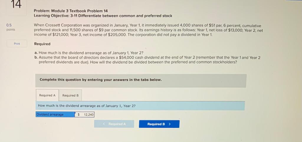 Solved 14 Problem: Module 3 Textbook Problem 14 Learning | Chegg.com