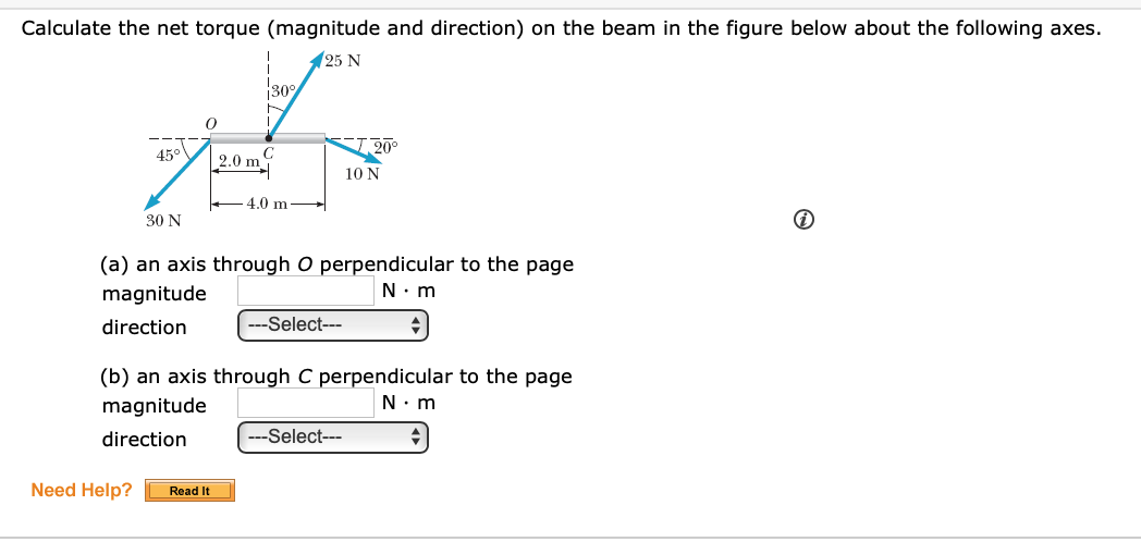 Calculate The Net Torque Magnitude And Direction On The Beam - The Best ... Calculate The Net Torque Magnitude And Direction On The Beam - The Best ...