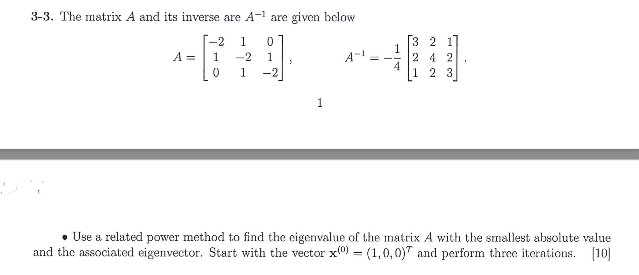 [Solved]: 3-3. The matrix ( A ) and its inverse are ( A