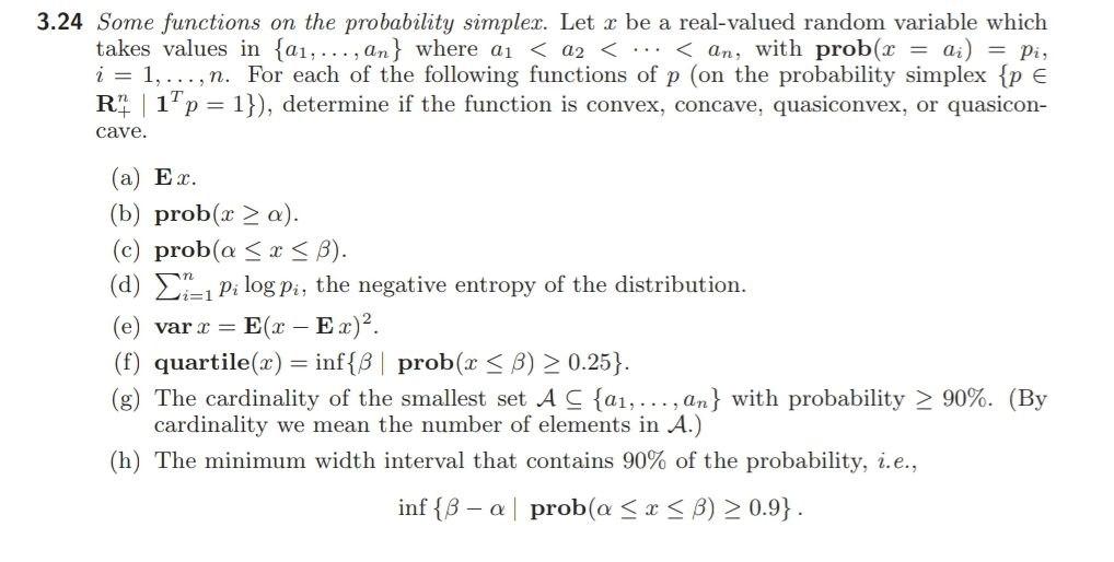 Solved 3.24 Some functions on the probability simpler. Let x | Chegg.com