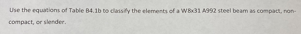 Solved Use the equations of Table B4.1b to classify the | Chegg.com