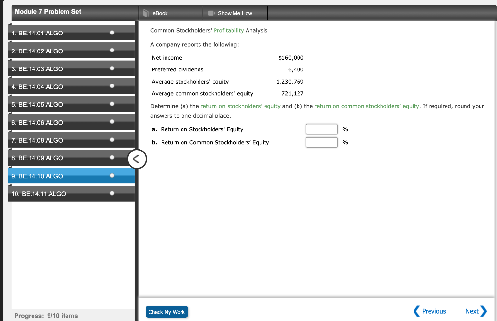 Solved Module 7 Problem Set eBook Show Me How 1. | Chegg.com