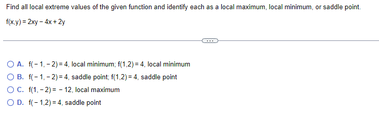 Solved Find all local extreme values of the given function | Chegg.com