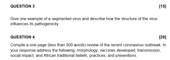 Solved Give one example of a segmented virus and describe | Chegg.com