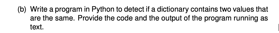 Solved B Write A Program In Python To Detect If A 8318
