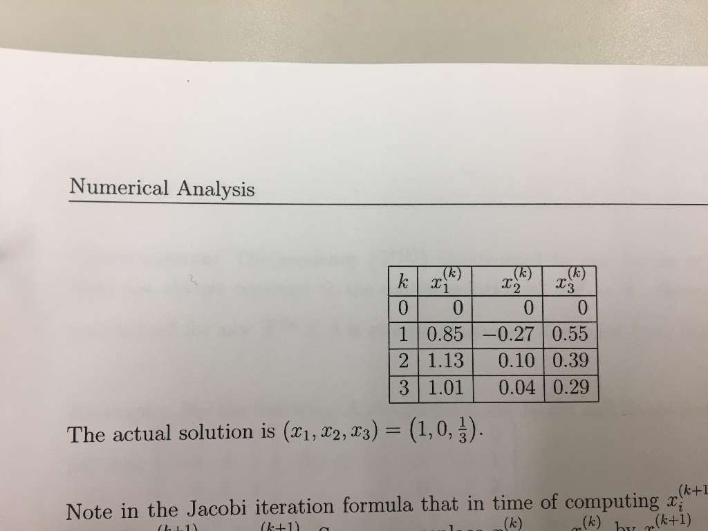 Solved Example. Do three iterations by the Jacobi method | Chegg.com