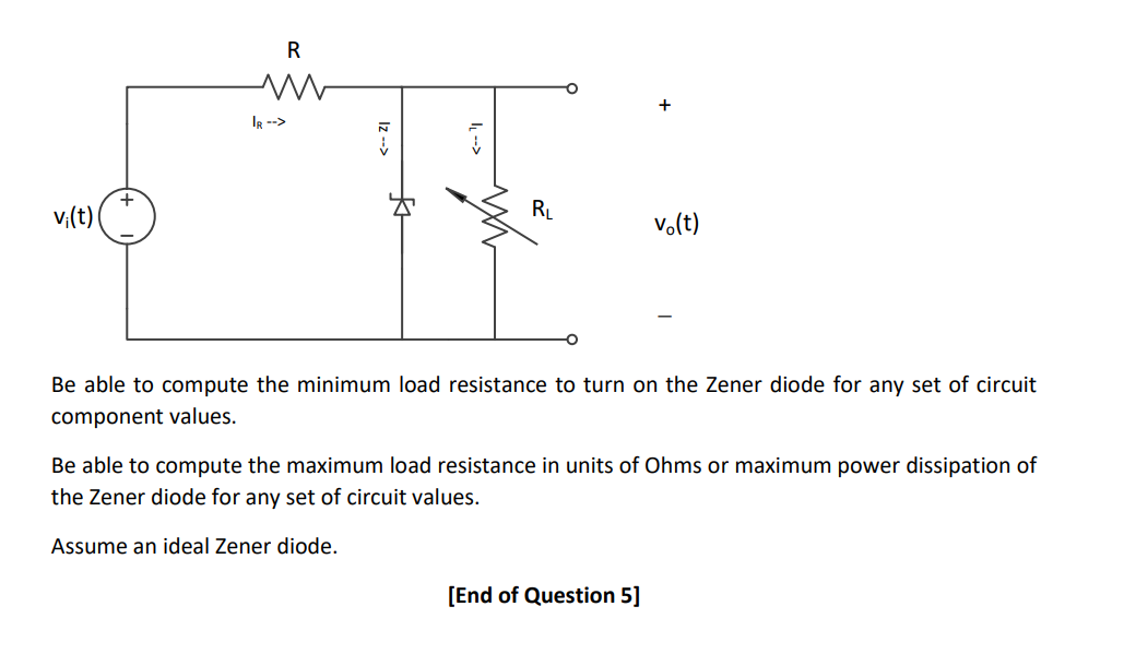 Solved Be able to compute the minimum load resistance to | Chegg.com