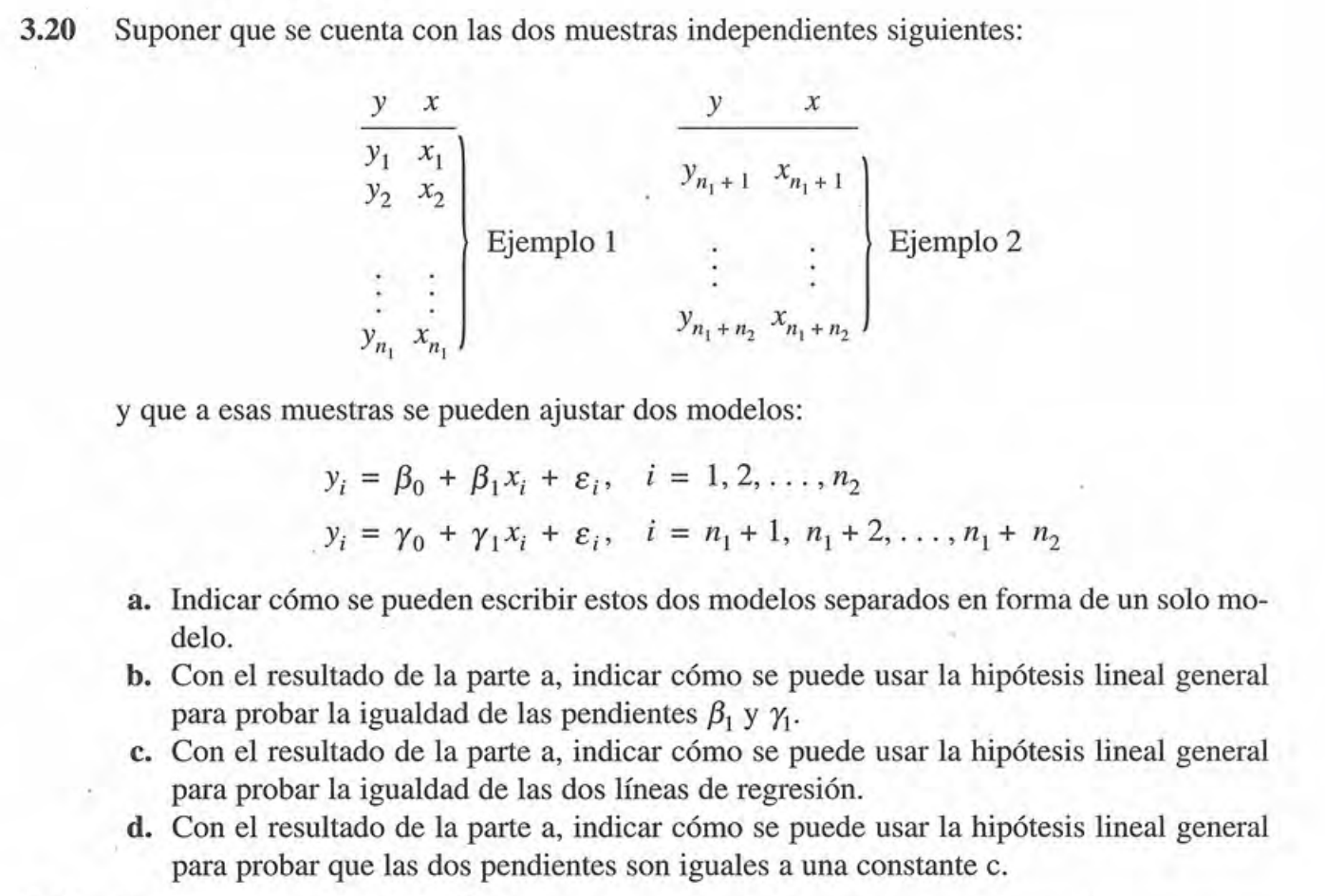 Solved 20 Suponer que se cuenta con las dos muestras | Chegg.com