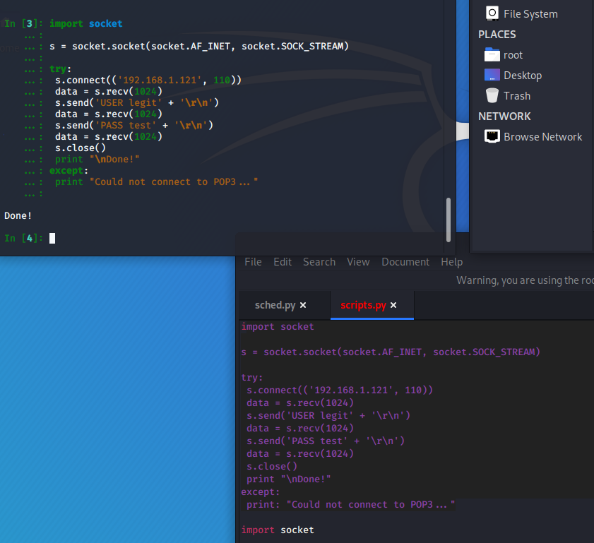 Solved Fuzz SLmail by finding out how long a password string | Chegg.com