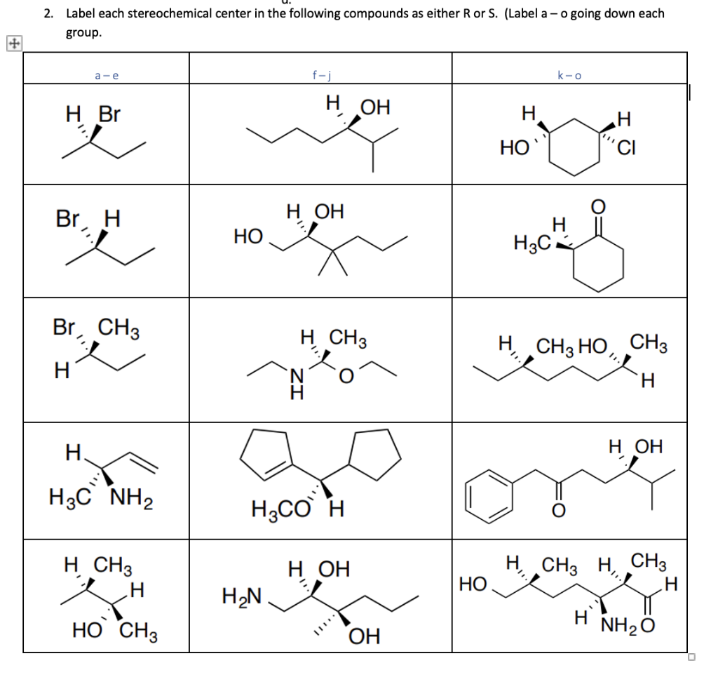 Solved Label each stereochemical center in the following | Chegg.com
