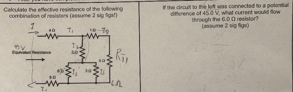 Solved Calculate the effective resistance of the following | Chegg.com