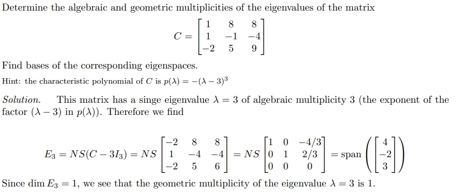 Solved C=⎣⎡11−28−158−49⎦⎤ Find bases of the corresponding | Chegg.com