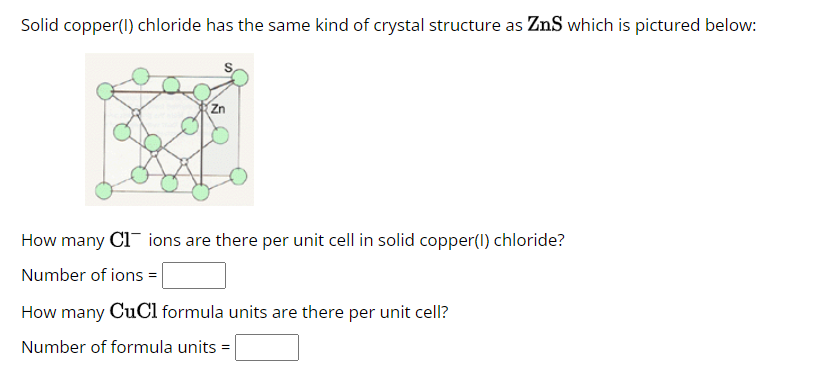 Solid copper(I) bromide has the same kind of crystal | Chegg.com