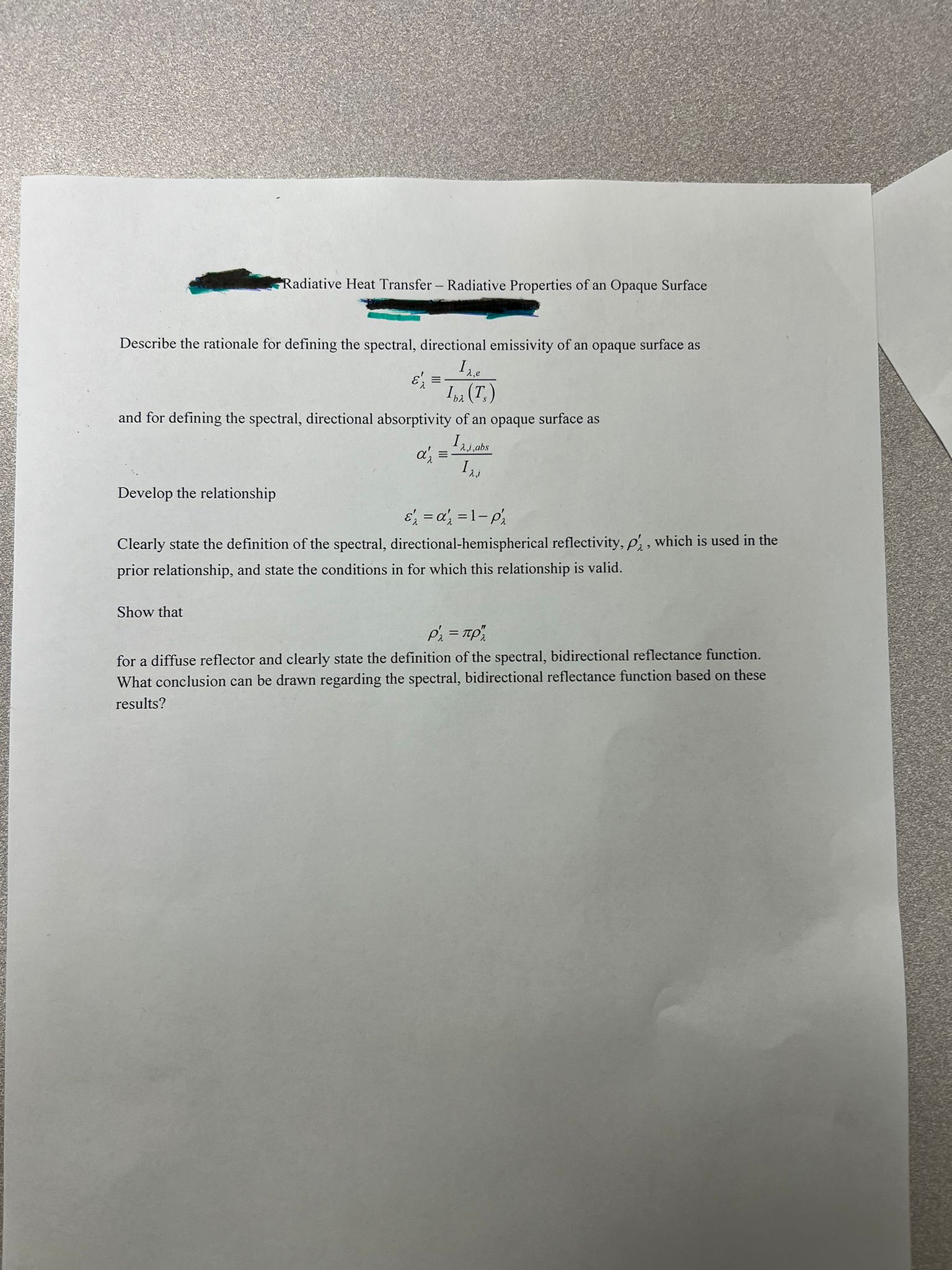 Solved Describe the rationale for defining the spectral, | Chegg.com