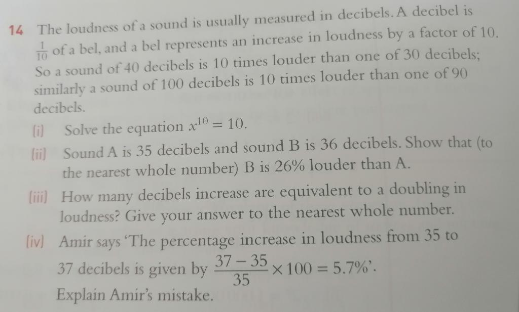 Solved 14 The loudness of a sound is usually measured in | Chegg.com