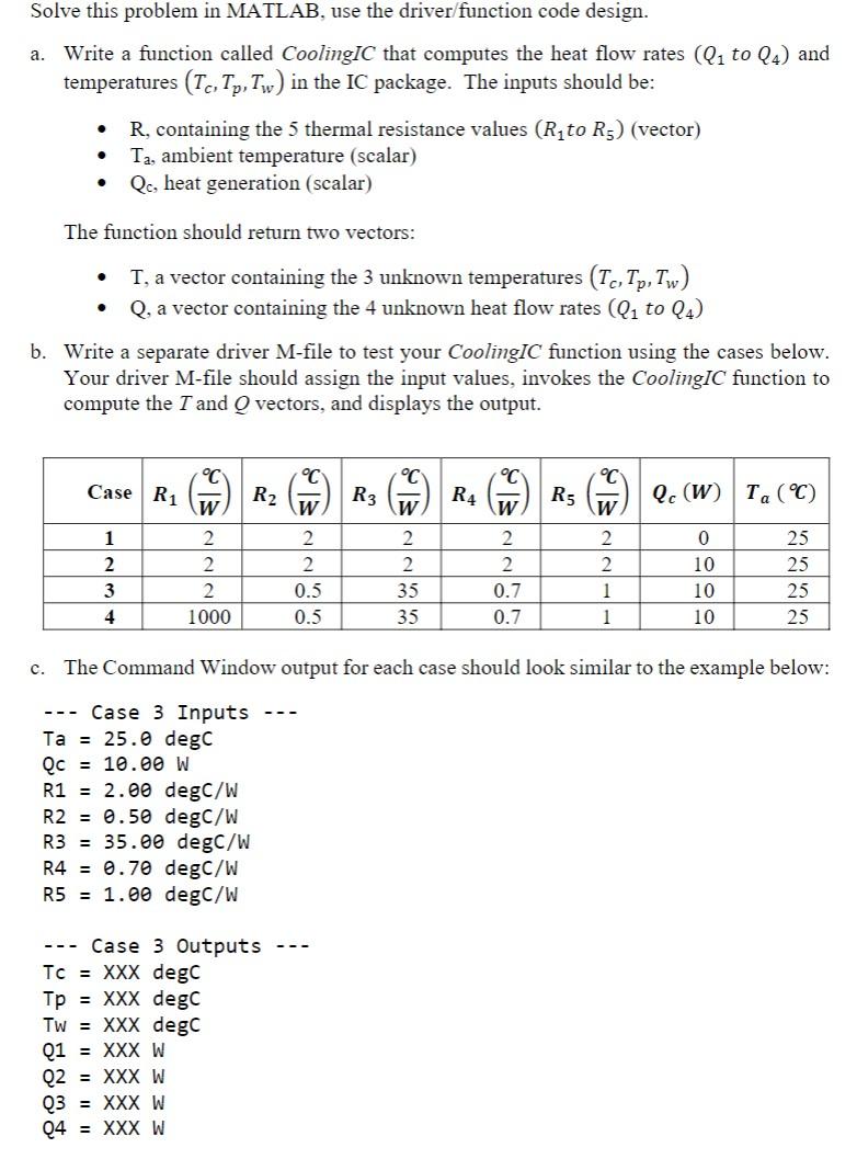 Solved Solve this problem in MATLAB, use the driver/function | Chegg.com