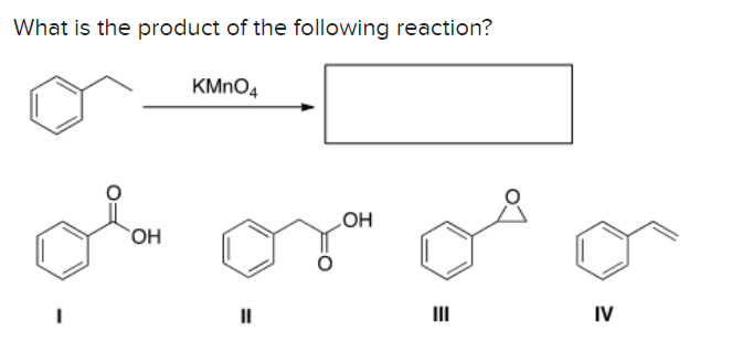 Solved What is the product of the following reaction? KMnO4 | Chegg.com