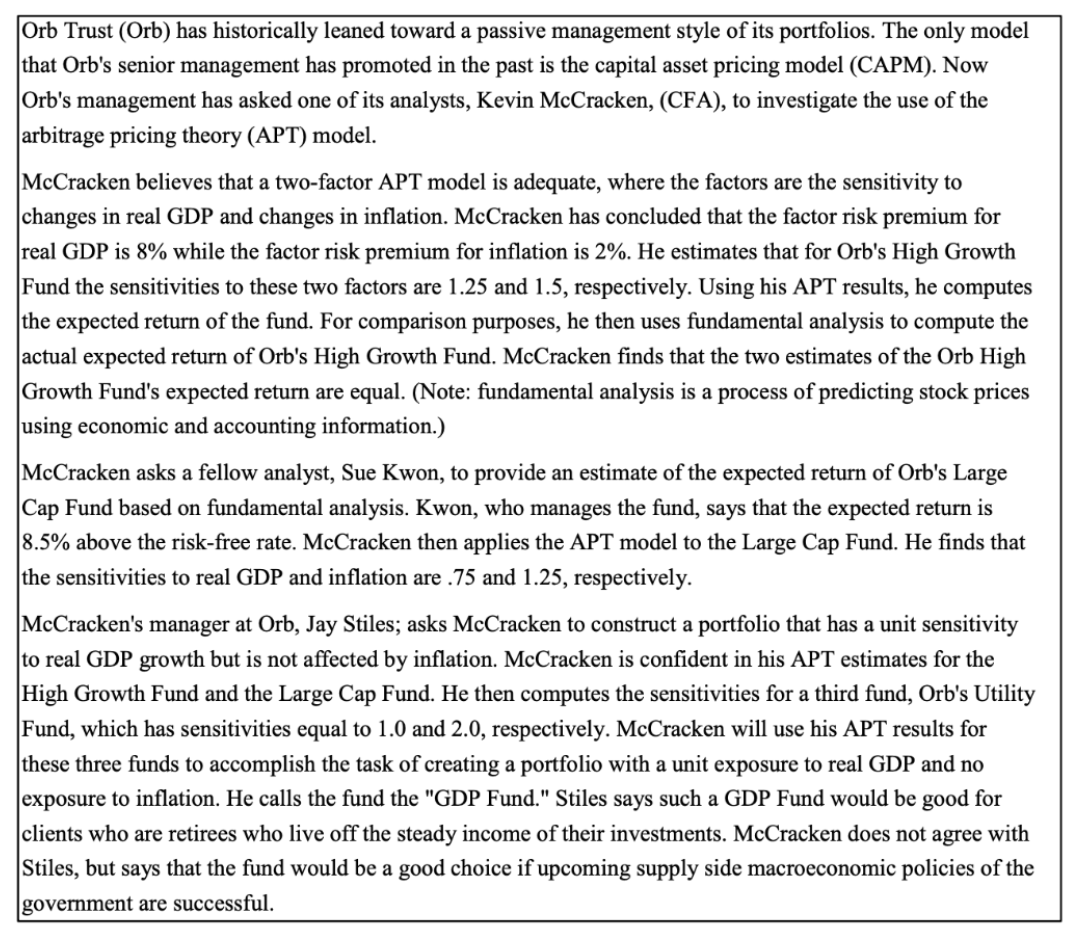 With respect to McCracken's APT model estimate of | Chegg.com