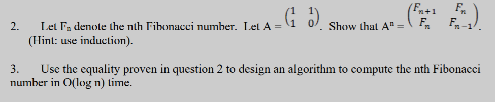 Solved (Fn+1 Show that A Solved (Fn+1 Show that A