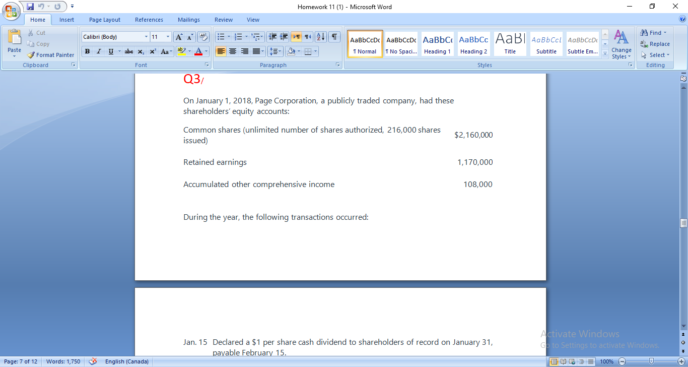 Solved Con D90 - Homework 11 (1) - Microsoft Word - X Home | Chegg.com