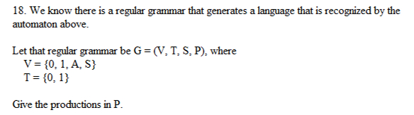 Solved We know there is a regular grammar that generates a | Chegg.com