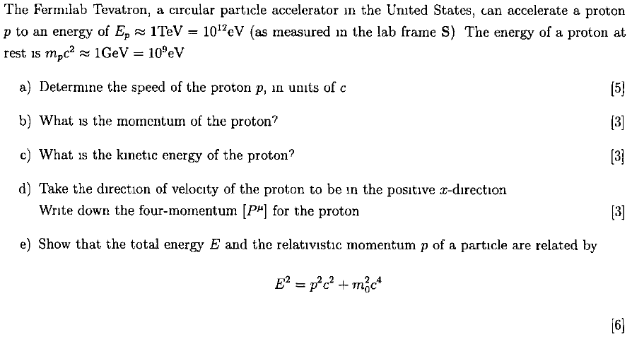 Solved The Fermilab Tevatron, a circular particle | Chegg.com