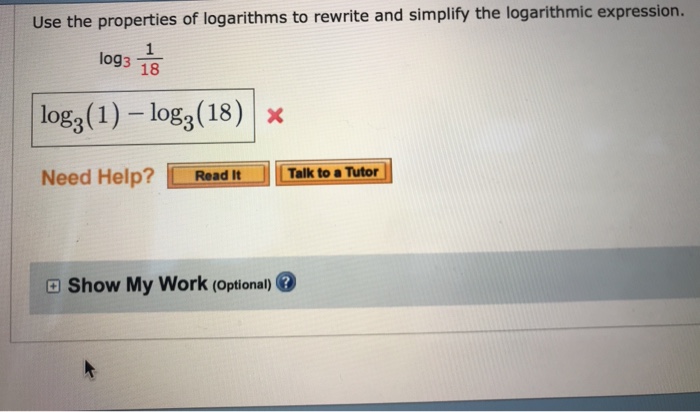 Solved Use the properties of logarithms to rewrite and | Chegg.com