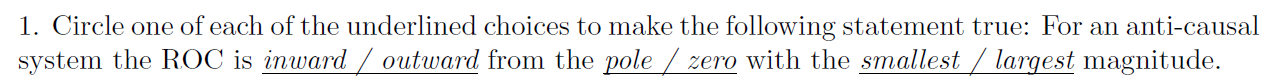 Solved 1. Circle one of each of the underlined choices to | Chegg.com