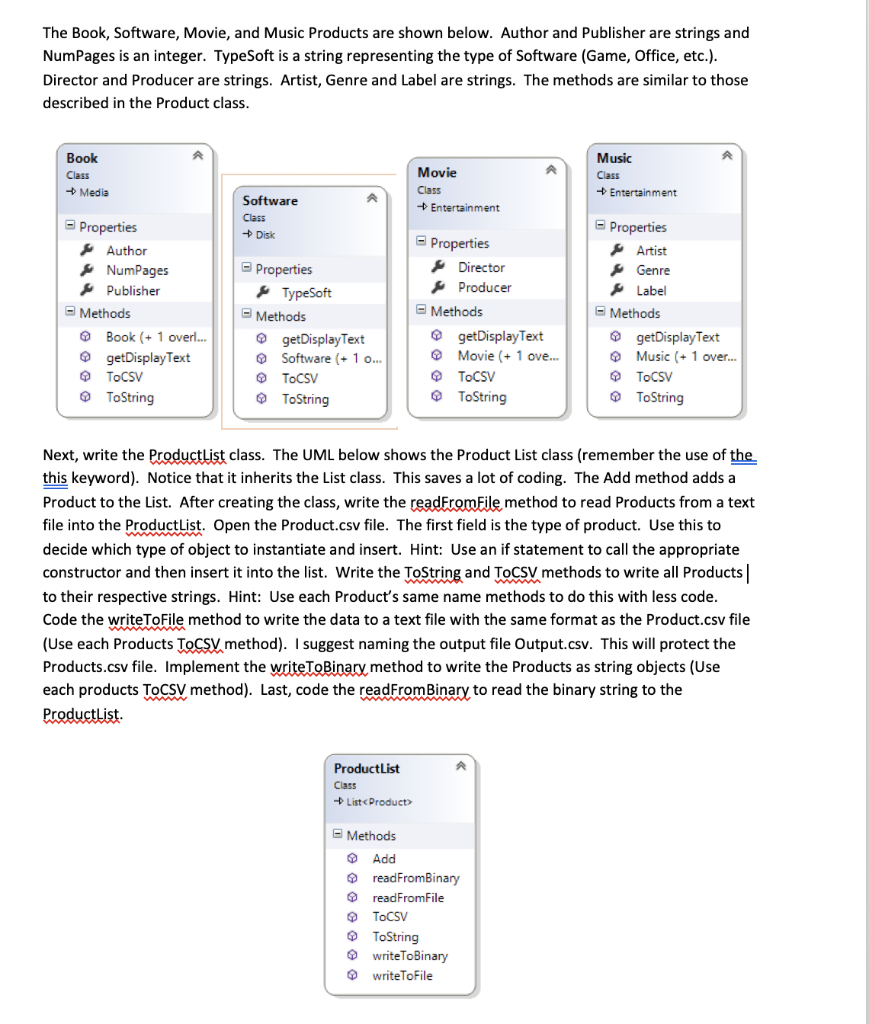 CIS 3309 - Product Object Problem This project | Chegg.com